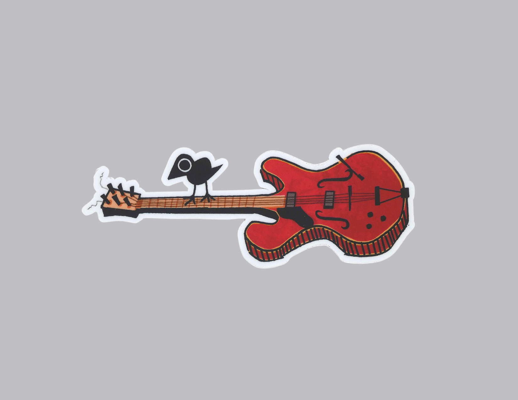 Matte Guitar Bird Sticker – NWT